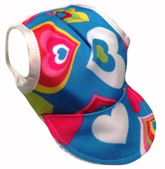 Dog Hat Blue Hearts | Etsy