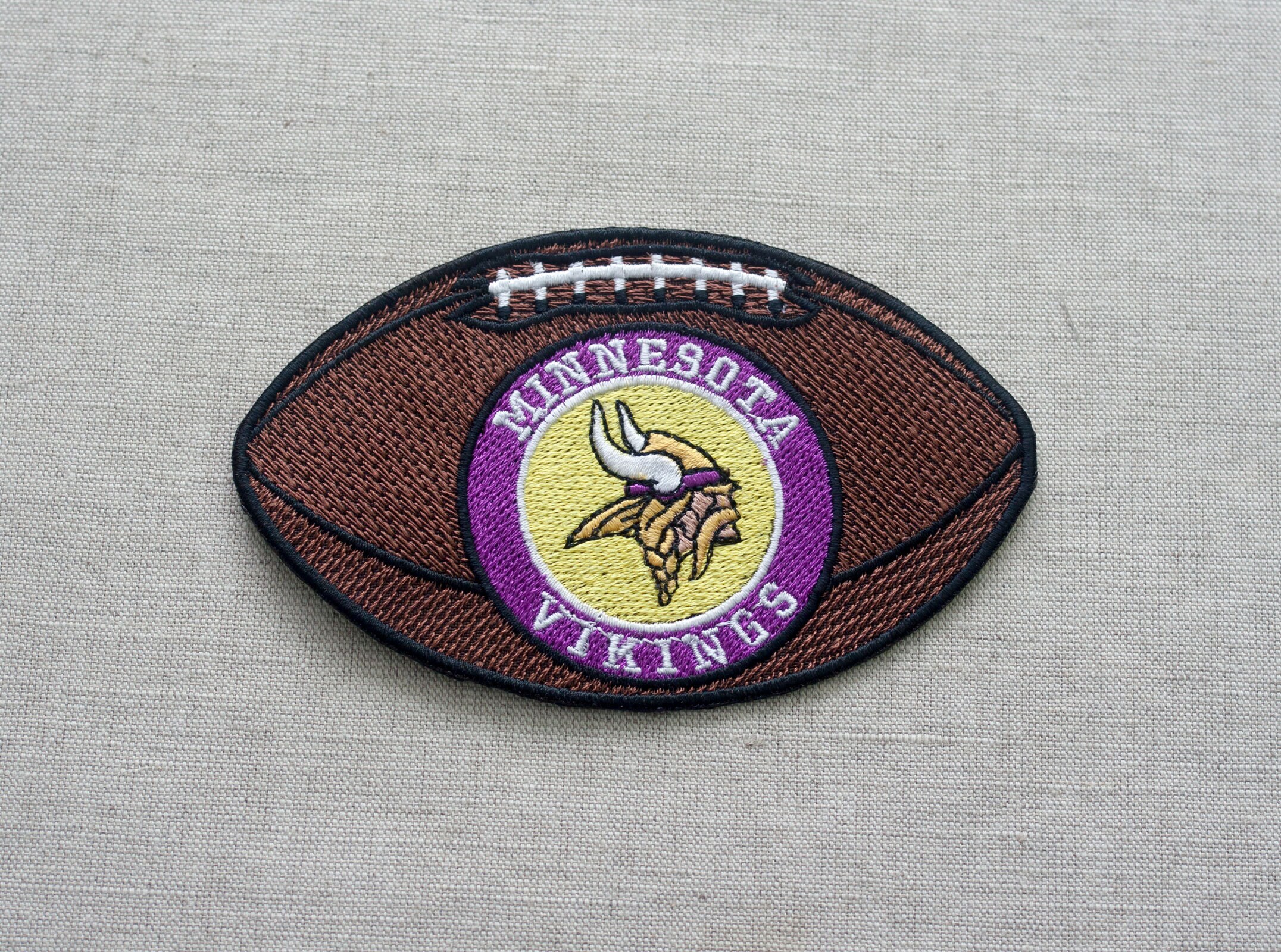 Embroidered Patch. Minnesota Vikings Ball. Patch Iron On. Sew | Etsy