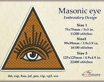 Masonic Embroidery Design | Etsy