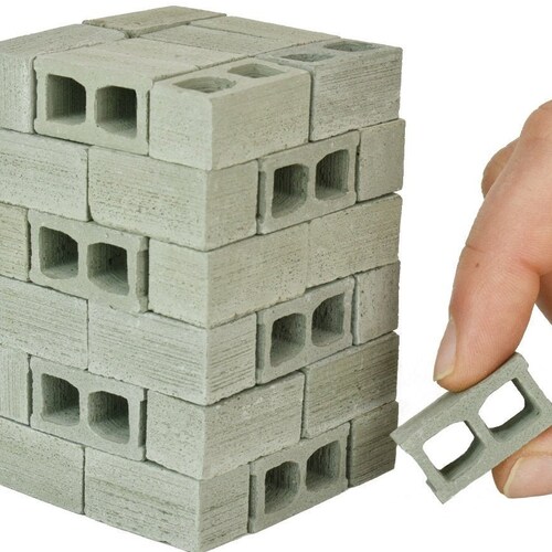 Miniature Red Bricks 1:6 Scale Blocks Perfect for Diorama | Etsy