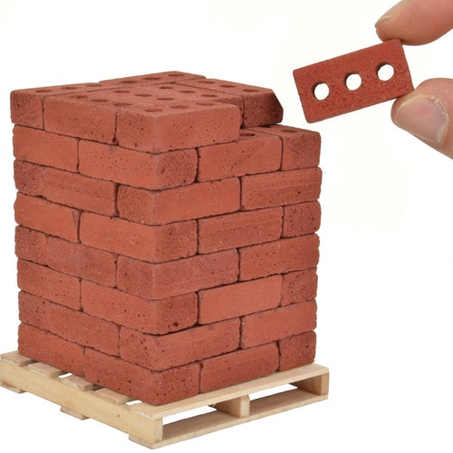 Mini Red Bricks 1:6 Scale Blocks and Pallet Perfect for | Etsy