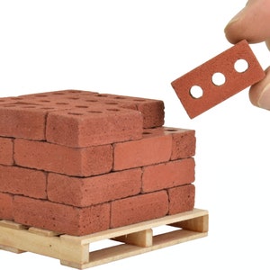 Miniature Red Bricks, 1:6 Scale, Blocks - Perfect for Diorama Supplies ...