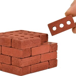 Miniature Red Bricks, 1:6 Scale, Blocks - Perfect for Diorama Supplies ...