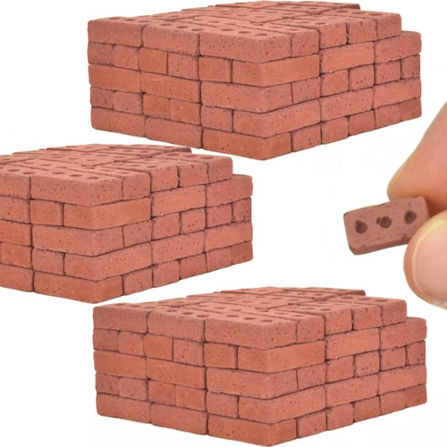 Real Mini Red Bricks With Pallet Premium Quality 1/12 - Etsy