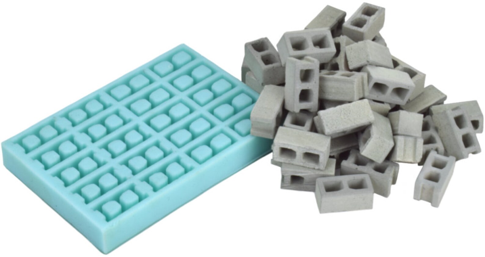 Miniature Cinder Block Mold, 1:24 Scale, Silicone Rubber. A Perfect ...