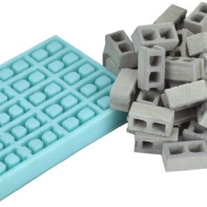 Miniature Cinder Block Mold, 1:24 Scale, Silicone Rubber. A Perfect ...