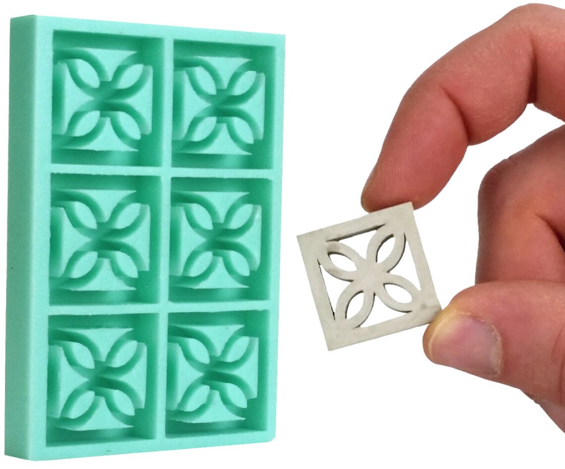 Mini Breeze Block Mold, Starlight Crossroads Screen Blocks #377, 1:12 ...