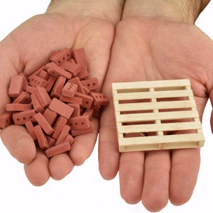 Real Mini Red Bricks - Premium Quality - 1/12 Scale, Perfect for ...