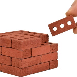 Miniature Red Bricks, 1:6 Scale, Blocks - Perfect for Diorama Supplies ...