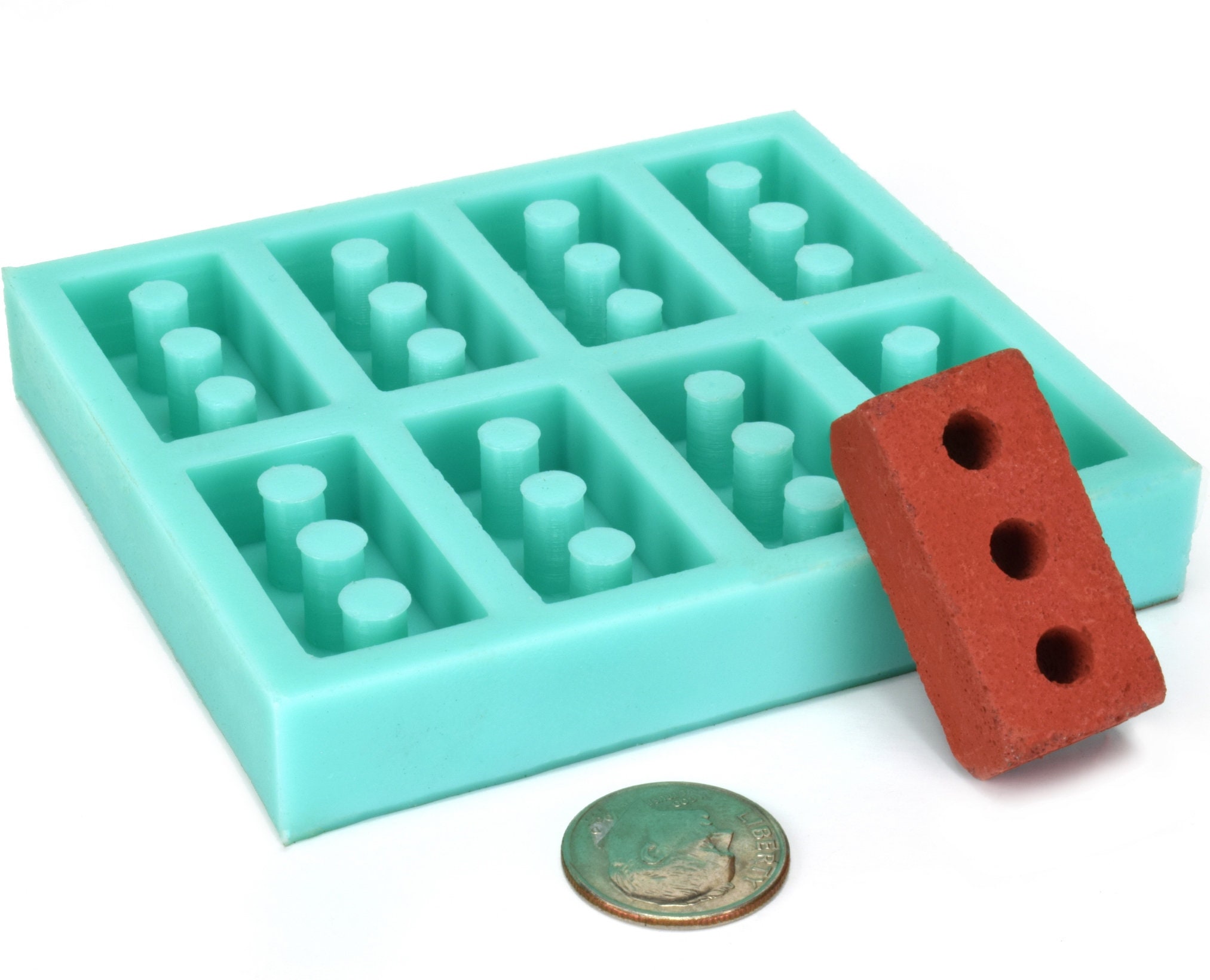 Mini Red Brick Mold, 1:6 Scale, Silicone Rubber. A Perfect Addition to ...