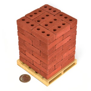 Miniature Red Bricks, 1:6 Scale, Blocks - Perfect for Diorama Supplies ...