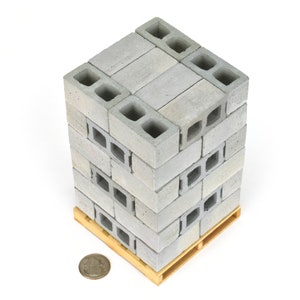 Mini Cinder Blocks Made of Cement With Pallet - Premium Quality - 1/12 ...