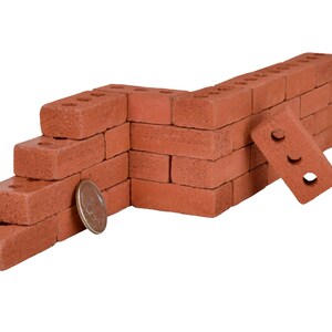 Miniature Red Bricks, 1:6 Scale, Blocks - Perfect for Diorama Supplies ...