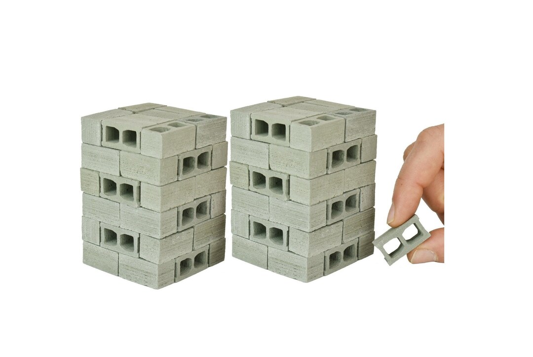 Miniature Concrete Blocks Made of Cement - Premium Quality - 1/12 Scale ...