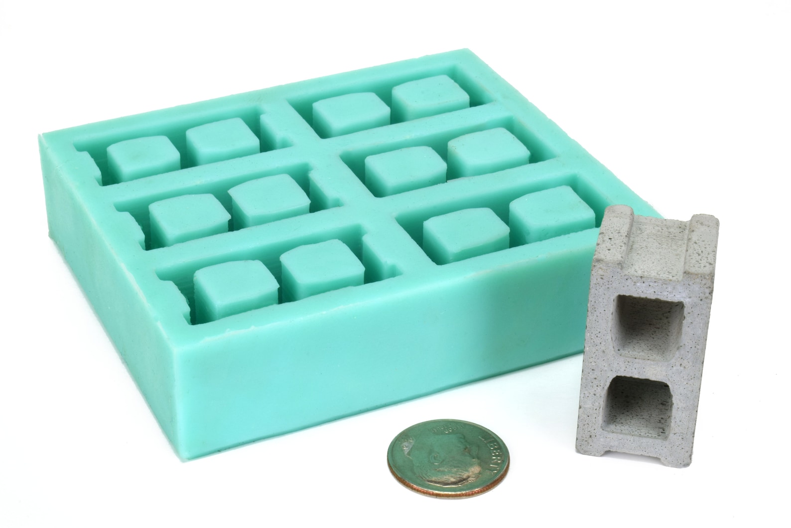 Miniature Cinder Block Mold, 1:12 Scale, Silicone Rubber. A Perfect ...