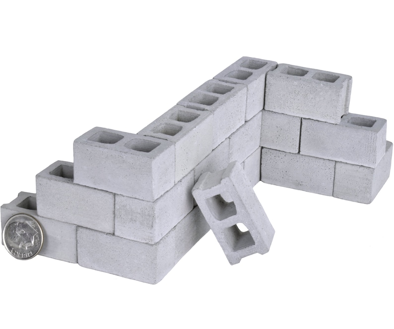 Miniature Concrete Blocks Made of Cement - Premium Quality - 1/12 Scale ...