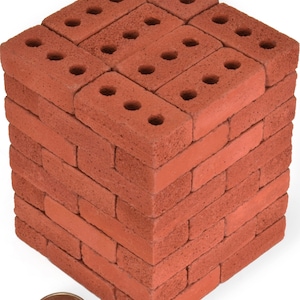 Miniature Red Bricks, 1:6 Scale, Blocks - Perfect for Diorama Supplies ...