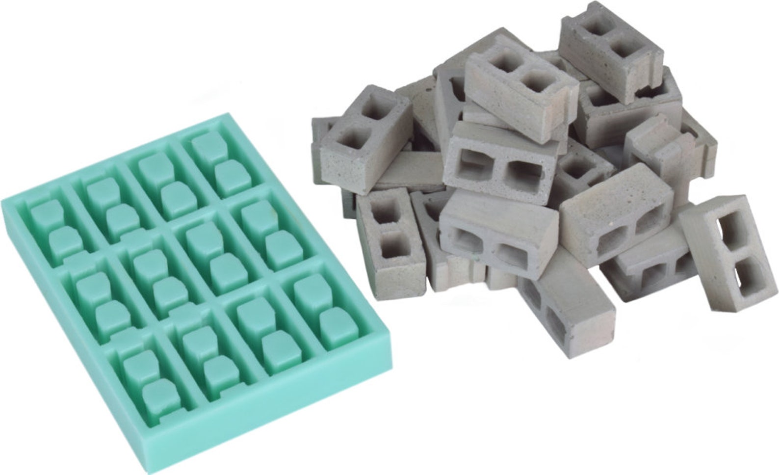 Miniature Cinder Block Mold, 1:18 Scale, Silicone Rubber. A Perfect ...