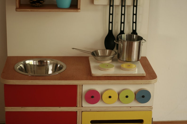 Kids Wooden Play Kitchen | Etsy