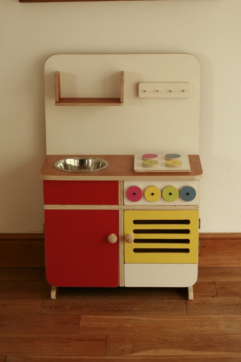 Kids Wooden Play Kitchen | Etsy