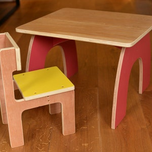 Kids Curved Wooden Table - Etsy UK