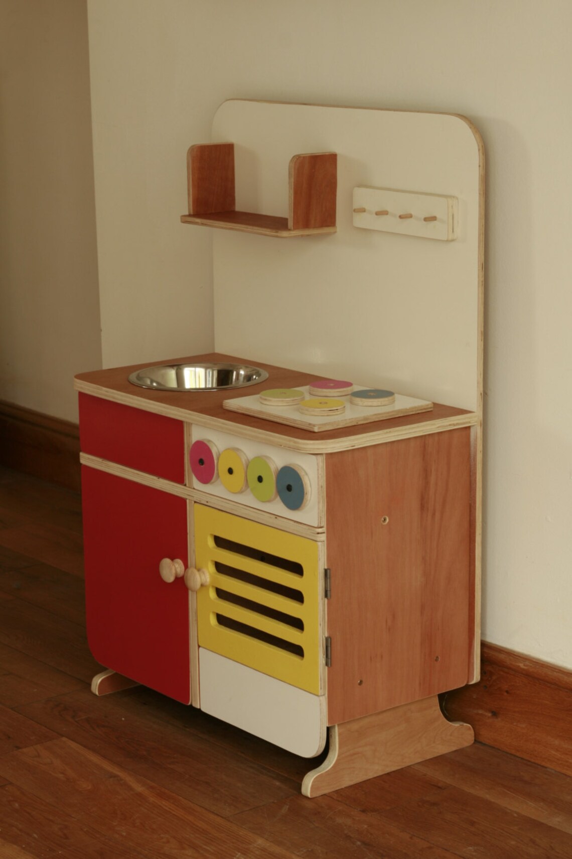 Kids Wooden Play Kitchen | Etsy