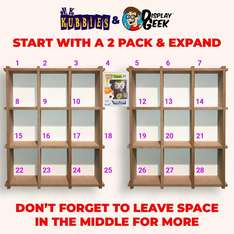 KUBBIE ULTRA (3x3) - in Box Display Case for Funko Pops, Wall Mountable ...