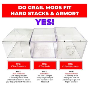 6 X Grail Mods in Box Display Case for Funko Pops in Acrylic Stack ...