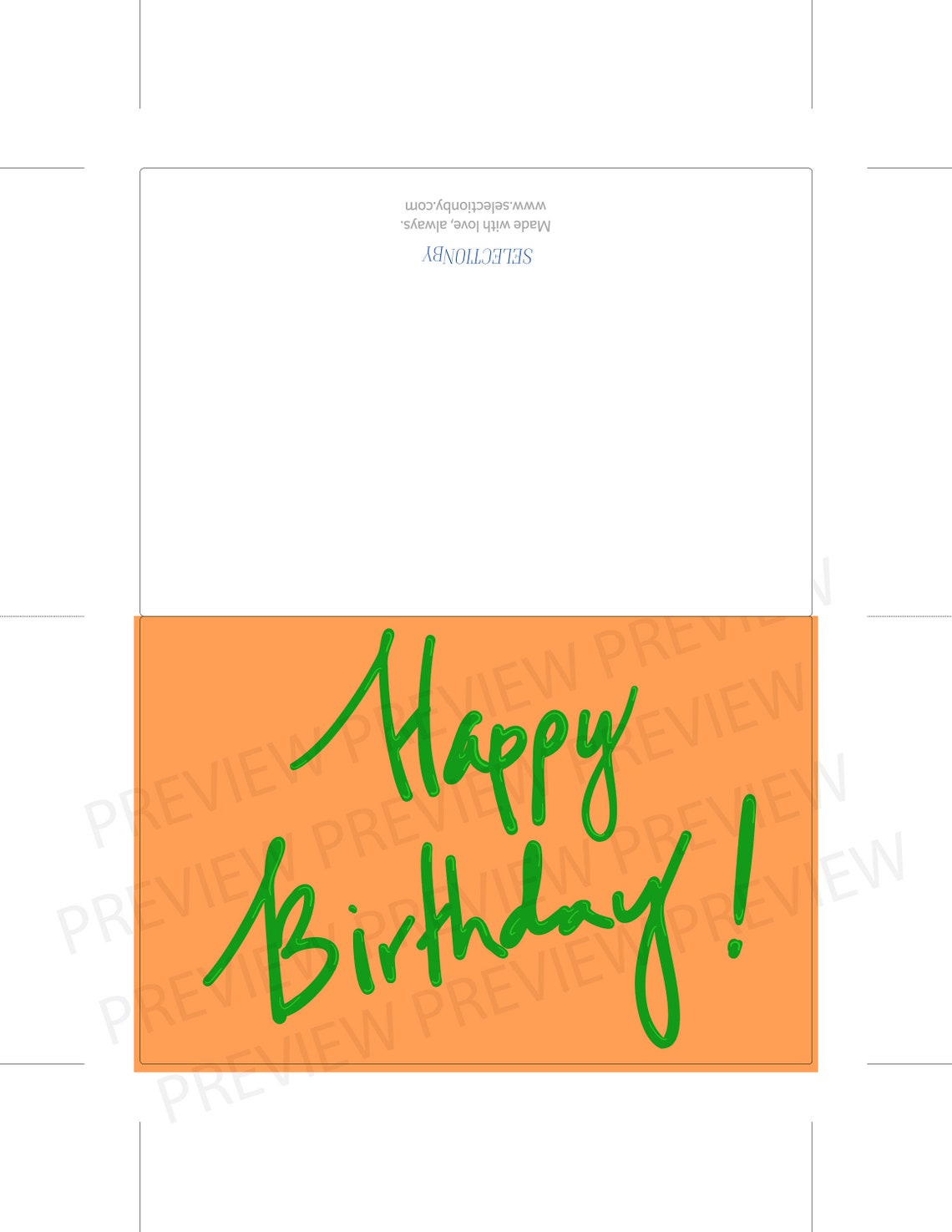 Instant Download Printable Digital Happy Birthday Card: Minimalist ...
