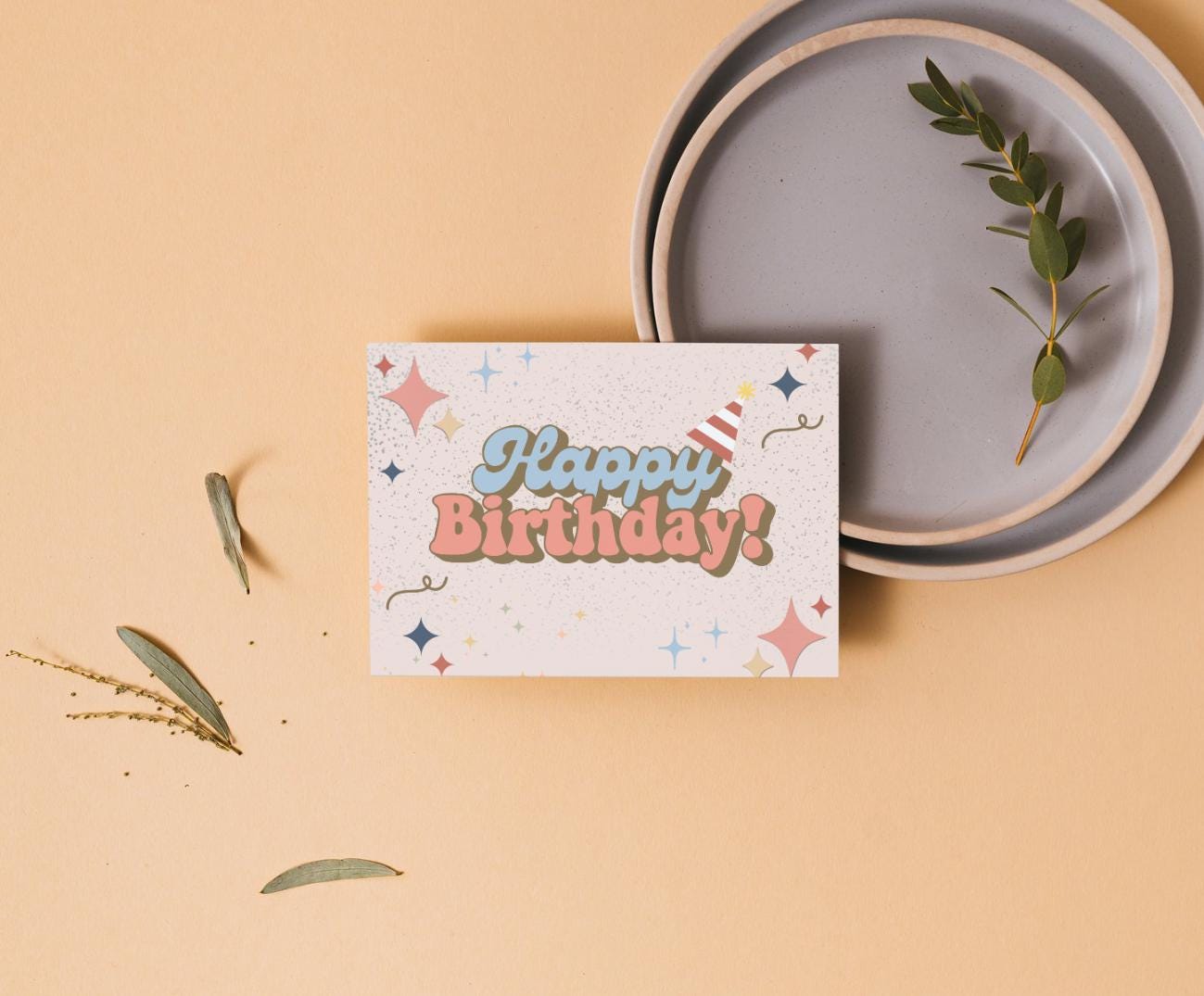 Simple Birthday Card Template, Canva Editable PDF Link, Instant ...