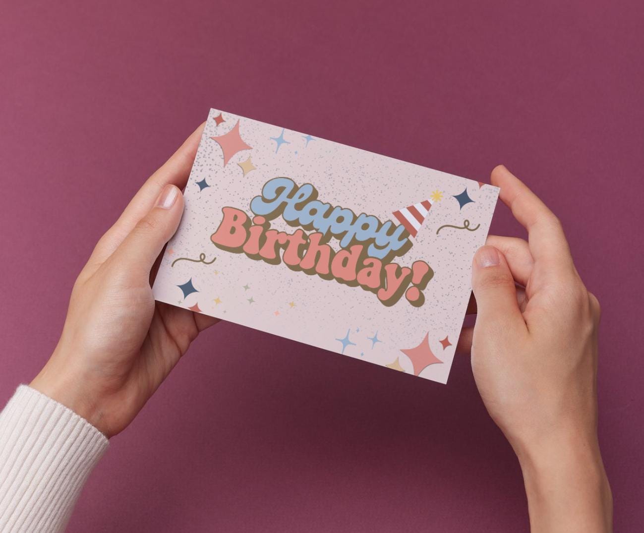 Simple Birthday Card Template, Canva Editable PDF Link, Instant ...