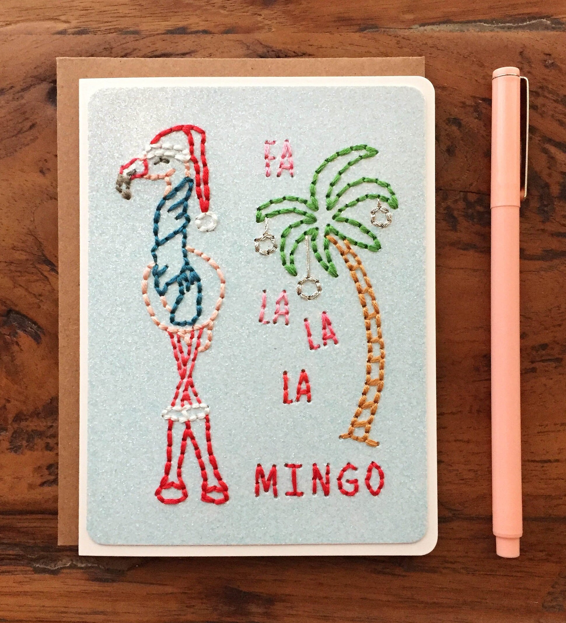 Flamingo Christmas Card | Holiday Card | Flamingo | Tropical Christmas ...