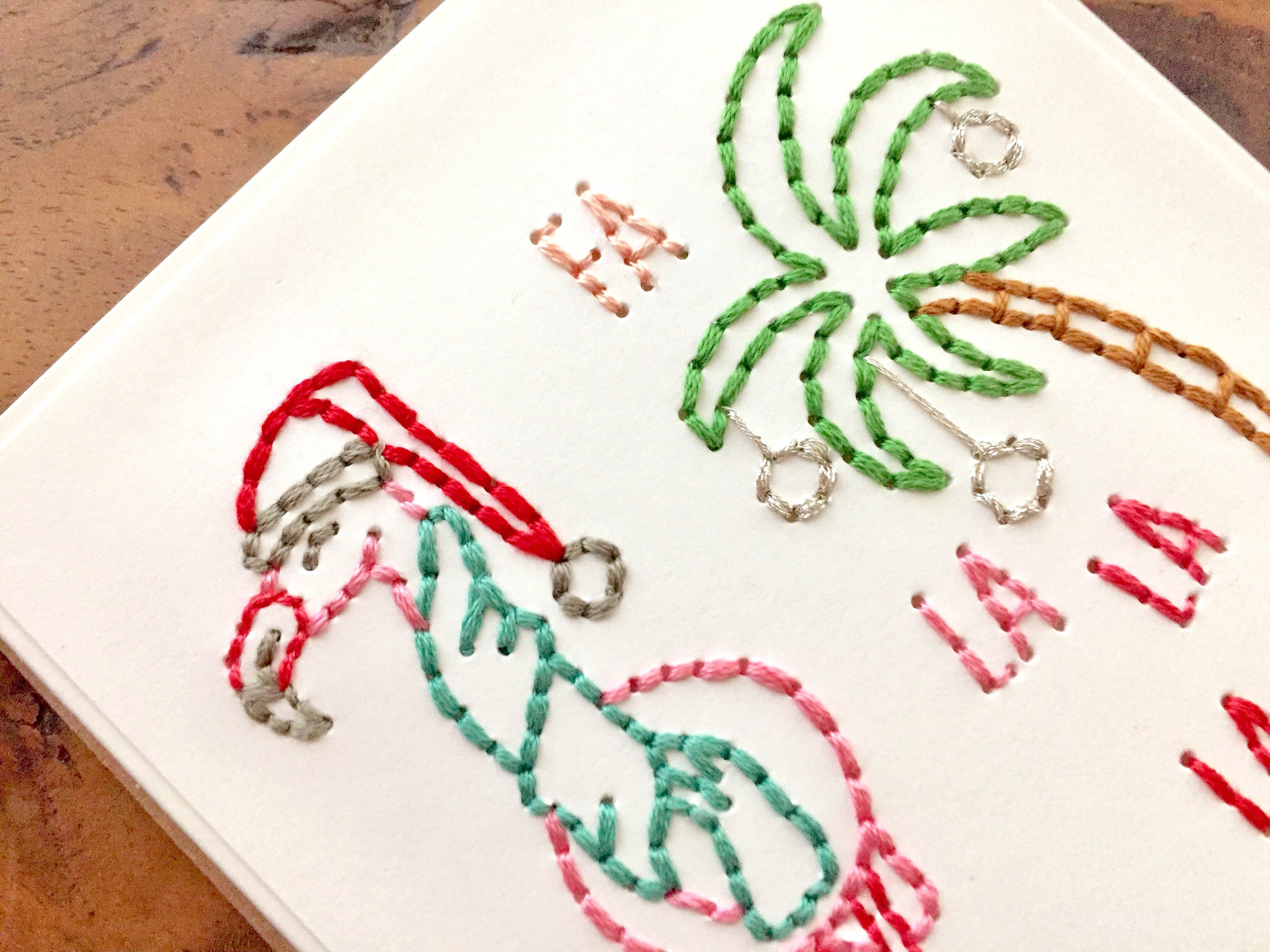 Flamingo Christmas Card | Holiday Card | Flamingo | Tropical Christmas ...