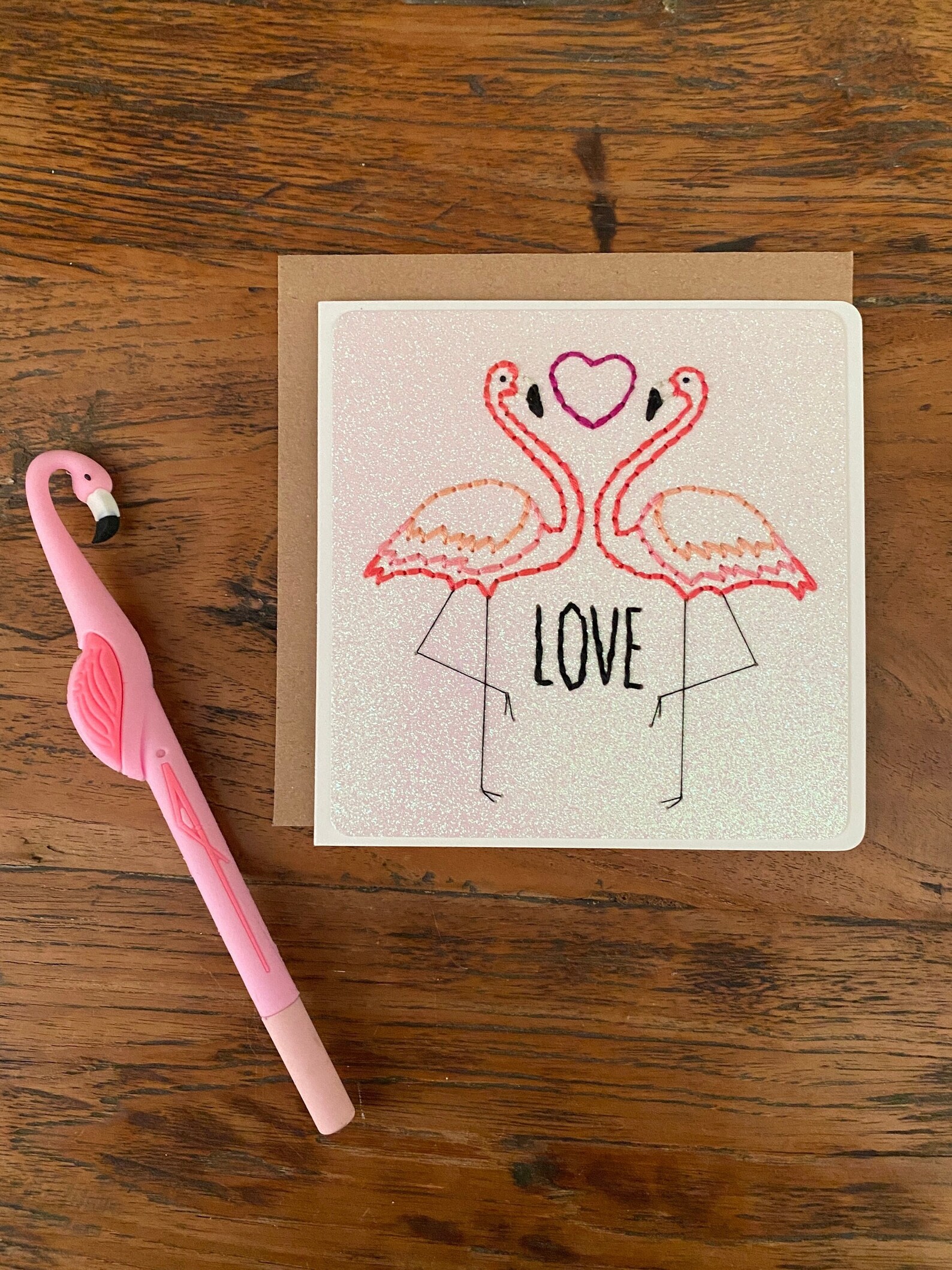 Flamingo Card | Flamingos Love Card | Cute Valentine's Day Card ...