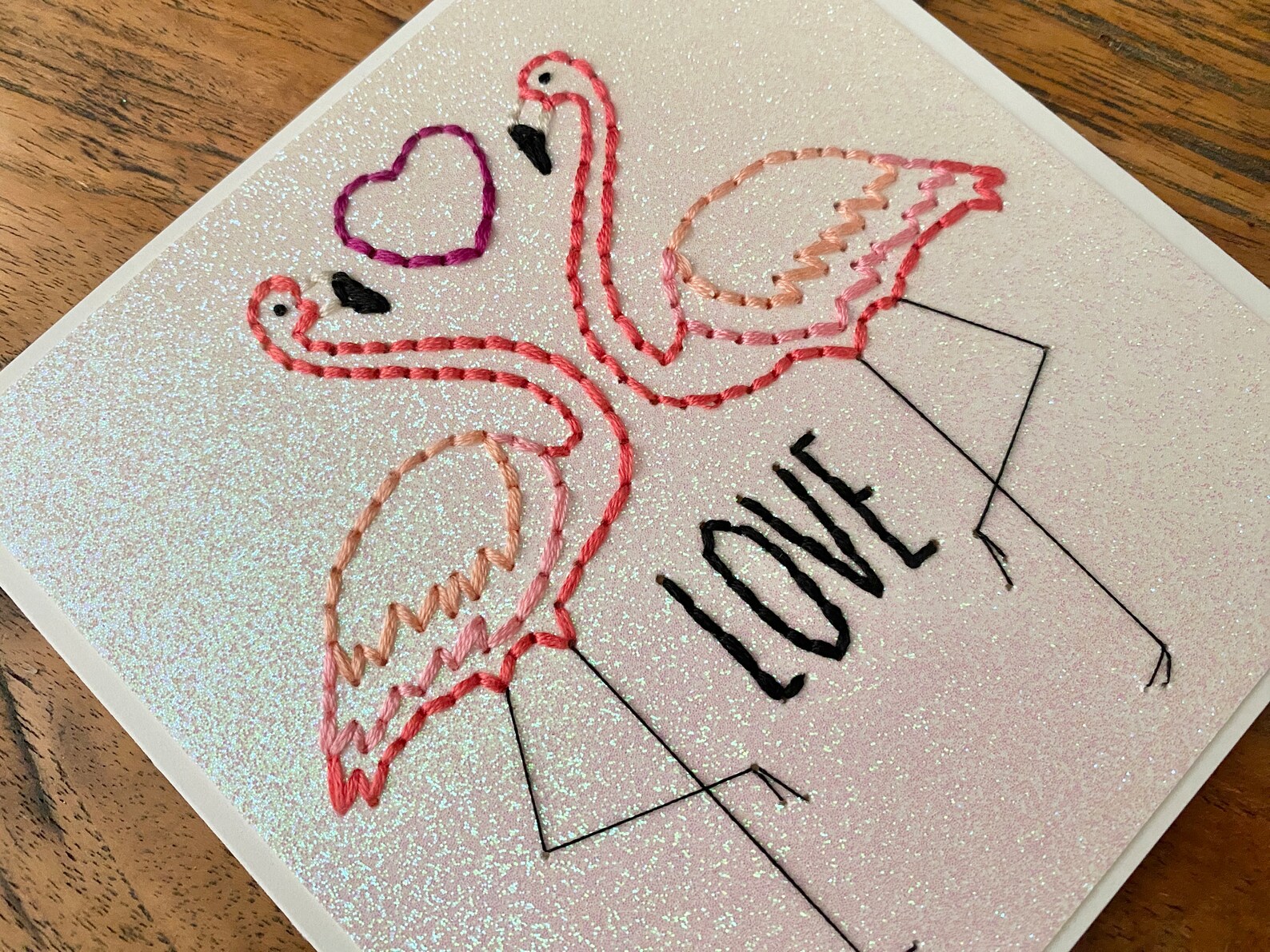 Flamingo Card | Flamingos Love Card | Cute Valentine's Day Card ...