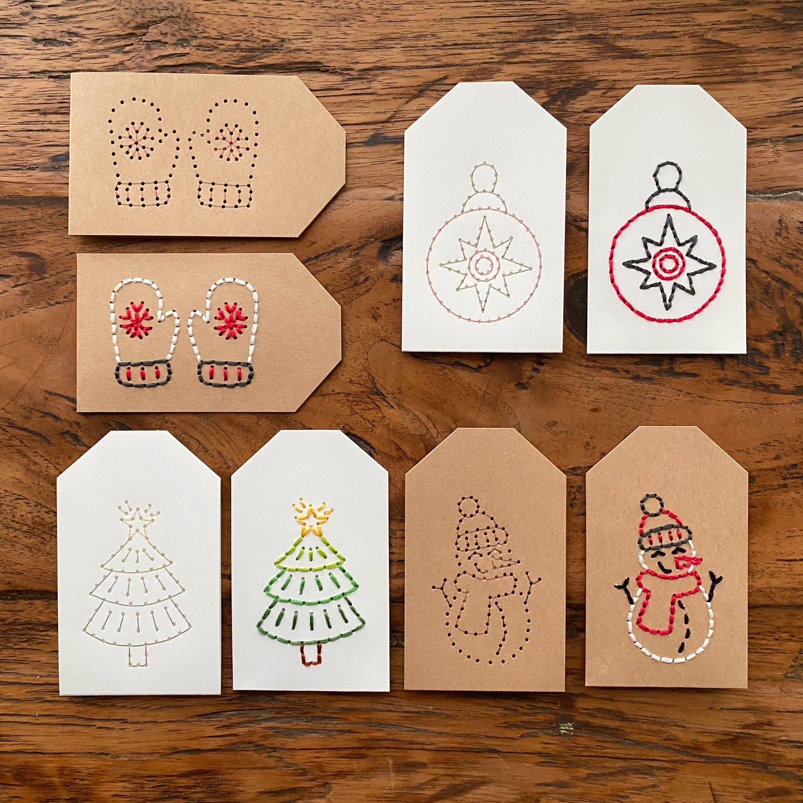 DIY Embroidery Gift Tags Kit | Embroidery Gift Tags Kit | Christmas ...