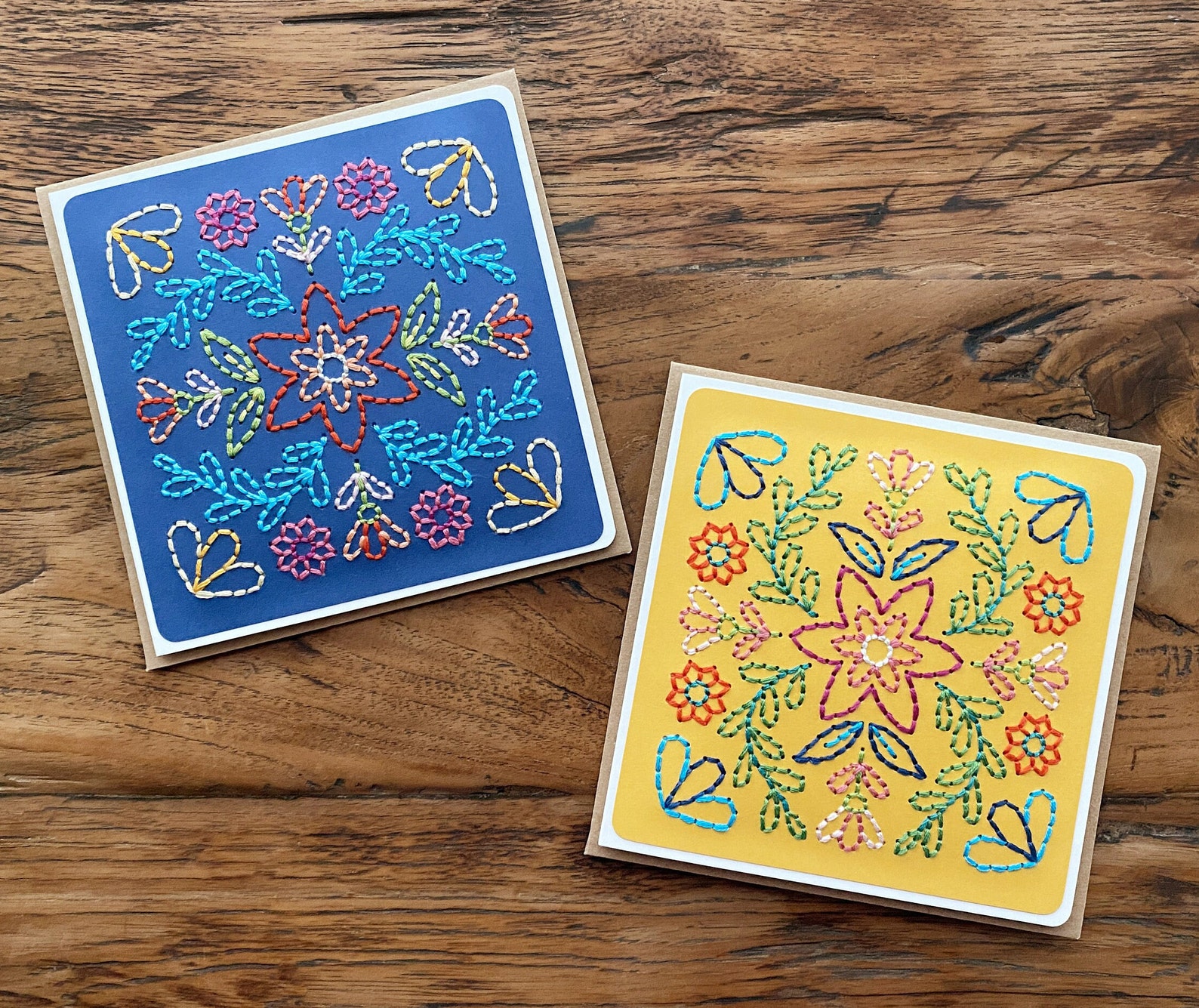 Mexican Design Embroidered Greeting Card | Mexican Inspired Card ...