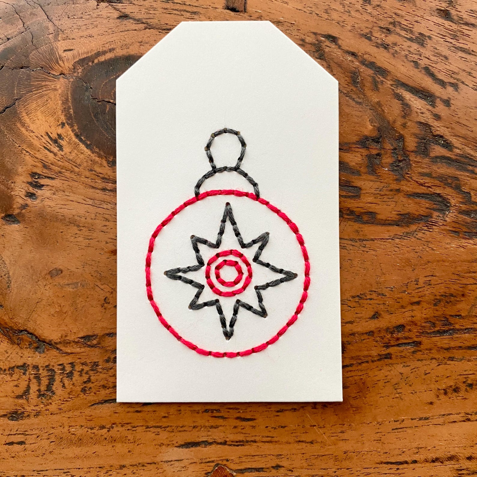 DIY Christmas Embroidery Gift Tags Kit: Holiday Craft - Etsy