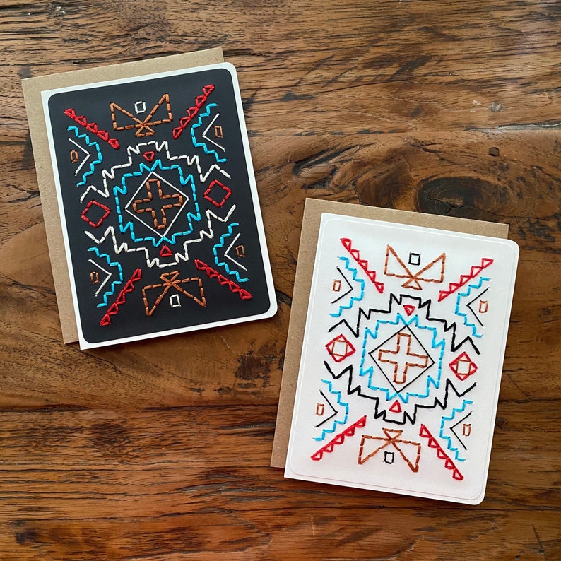 Southwest Card | Hand Sewn Card | Mexican Design | Southwest Art ...