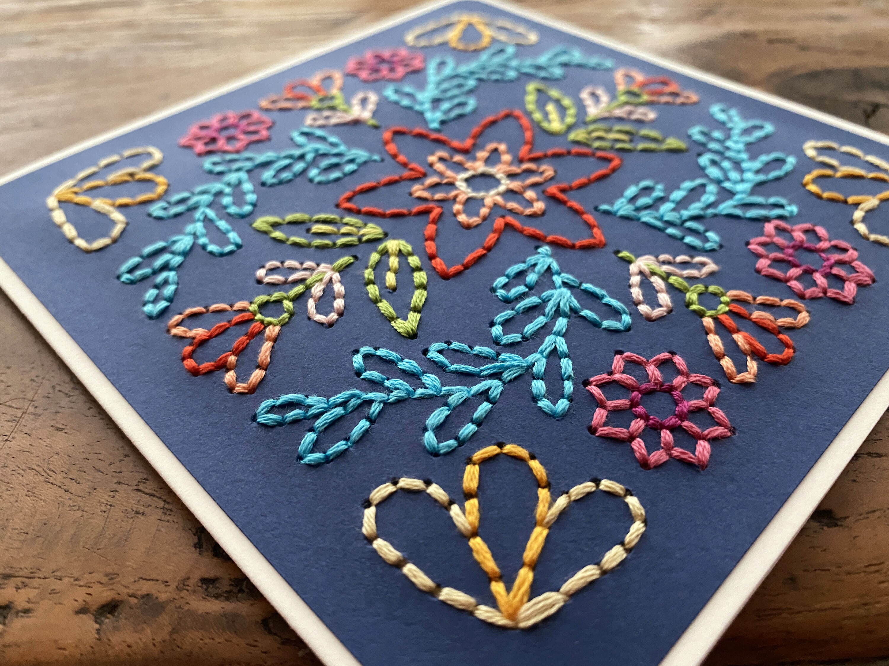 Mexican Design Embroidered Greeting Card Mexican Inspired Card ...