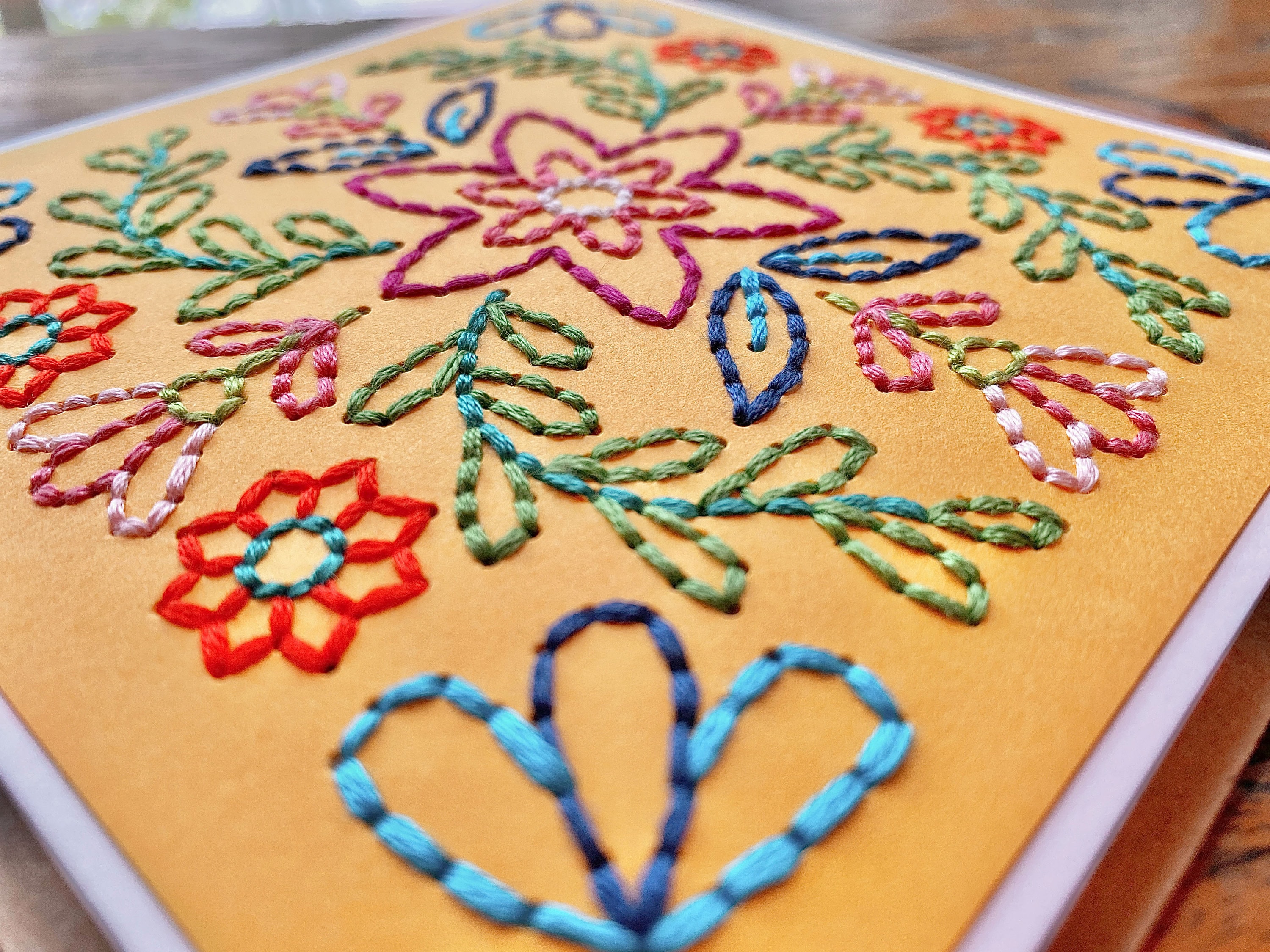 Mexican Design Embroidered Greeting Card Mexican Inspired Card ...