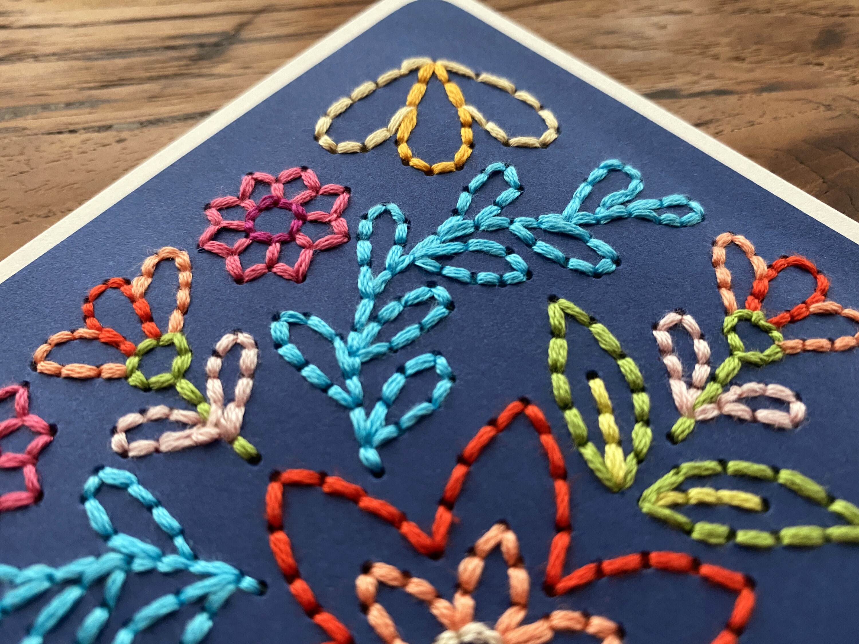 Mexican Design Embroidered Greeting Card | Mexican Inspired Card ...