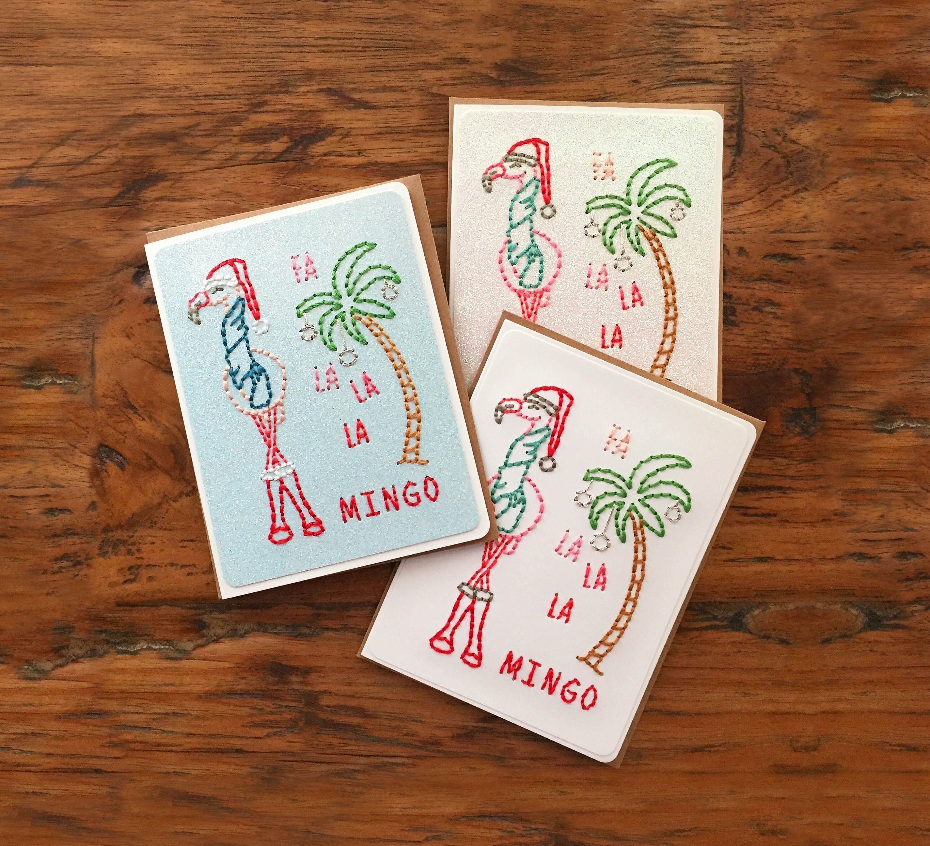Flamingo Christmas Card | Holiday Card | Flamingo | Tropical Christmas ...