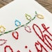 Merry and Bright Christmas Card | Holiday Card | Handmade Sewn Card ...
