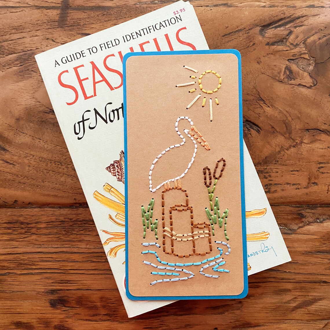 Coastal Bookmark Bookmarks Hand Sewn Bookmark Pelican - Etsy