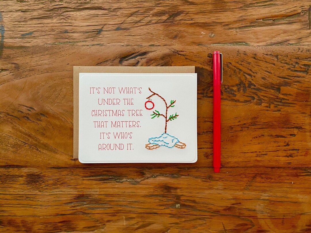 Charlie Brown Christmas Tree Card Cute Holiday Card A - Etsy