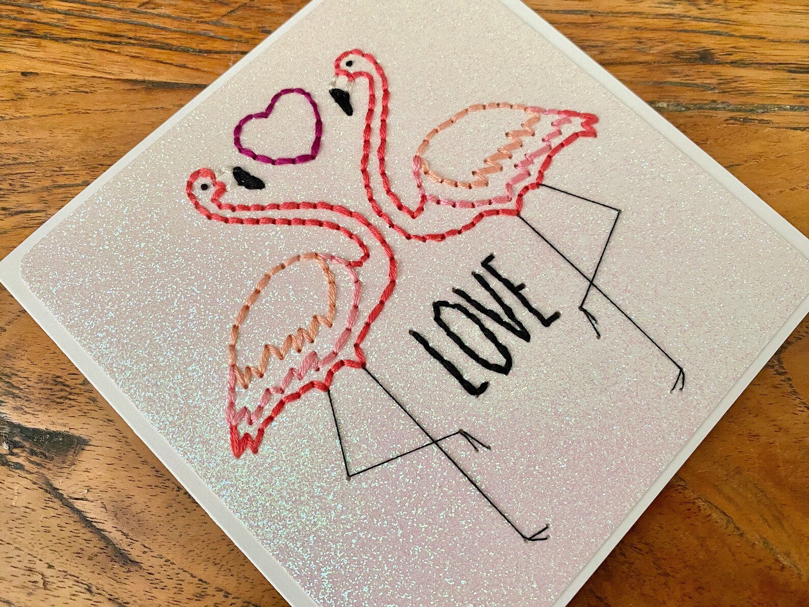 Flamingo Card | Flamingos Love Card | Cute Valentine's Day Card ...