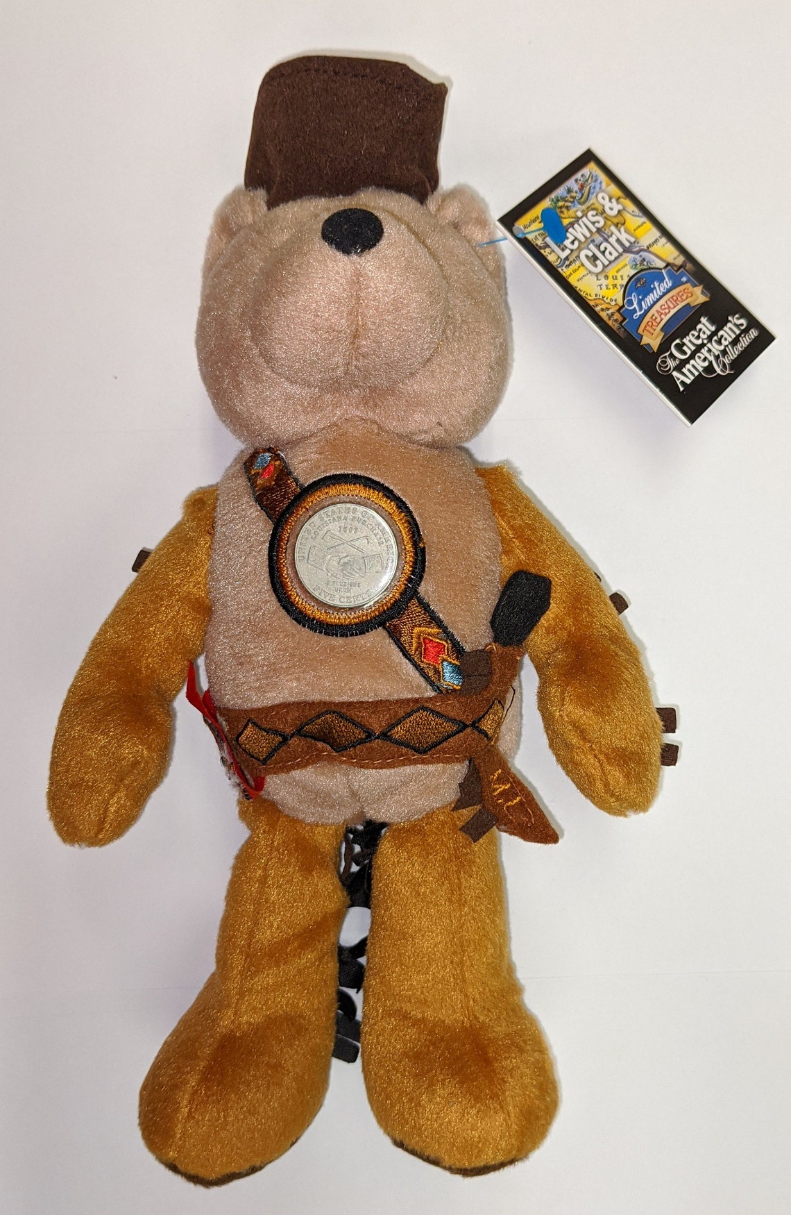 Limited Treasure LEWIS Bean Bag Bear with Conmemoraive 2004 Nickel ...
