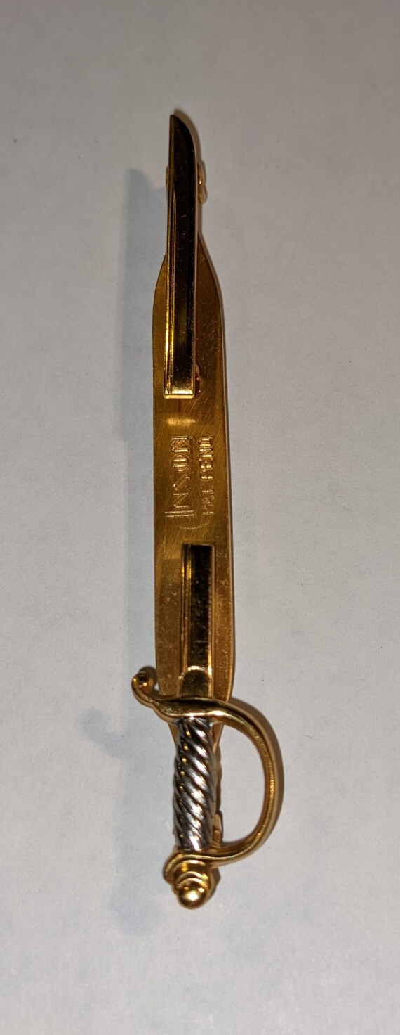 Anson Sabre Cutlass Sword Vintage Folding Tie Bar Cl… - Gem