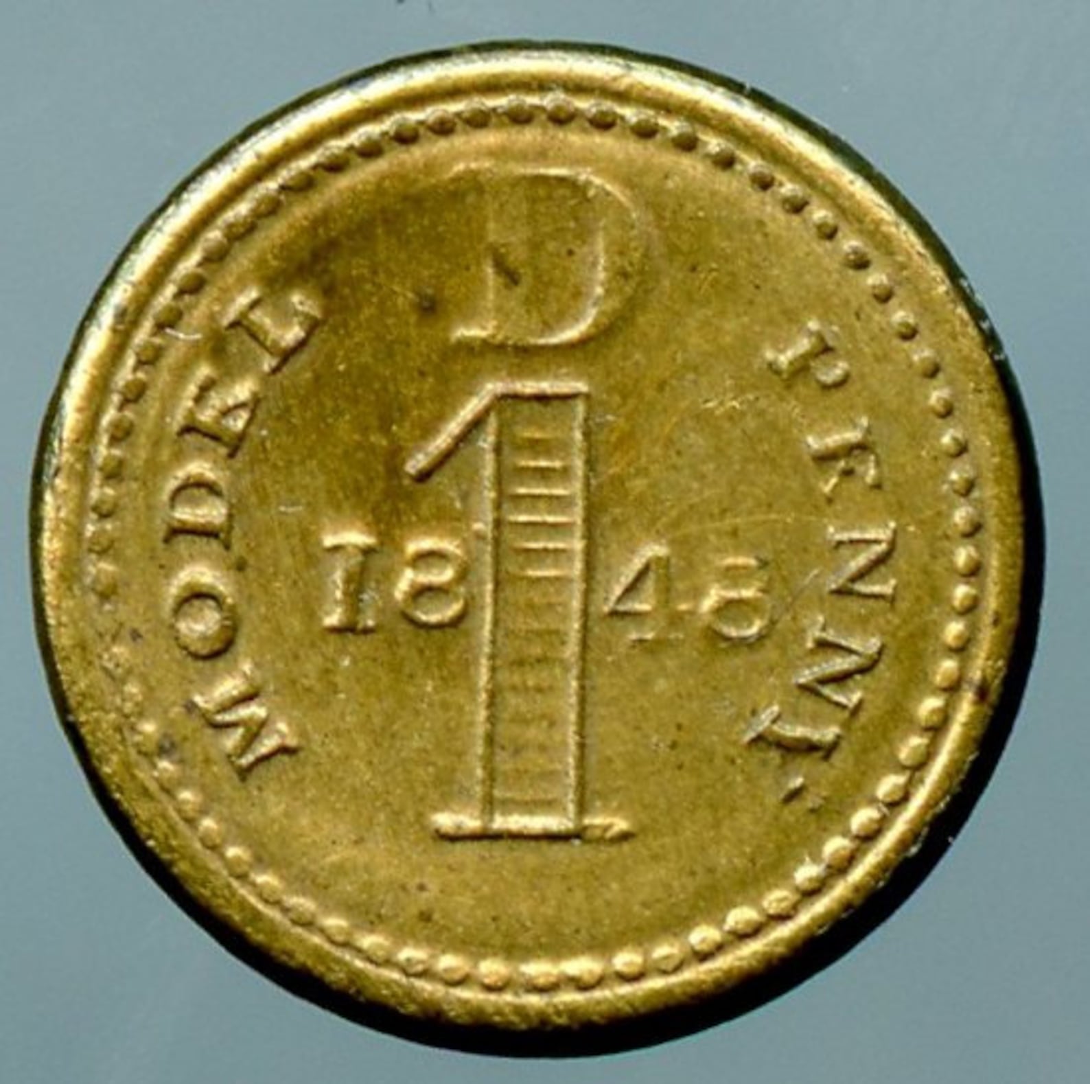 1848 Great Britain Model 1 Penny Token - Etsy